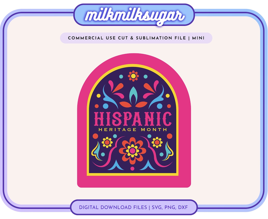 HISPANIC HERITAGE MONTH Svg Cut File for Cricut or Silhouette, National ...