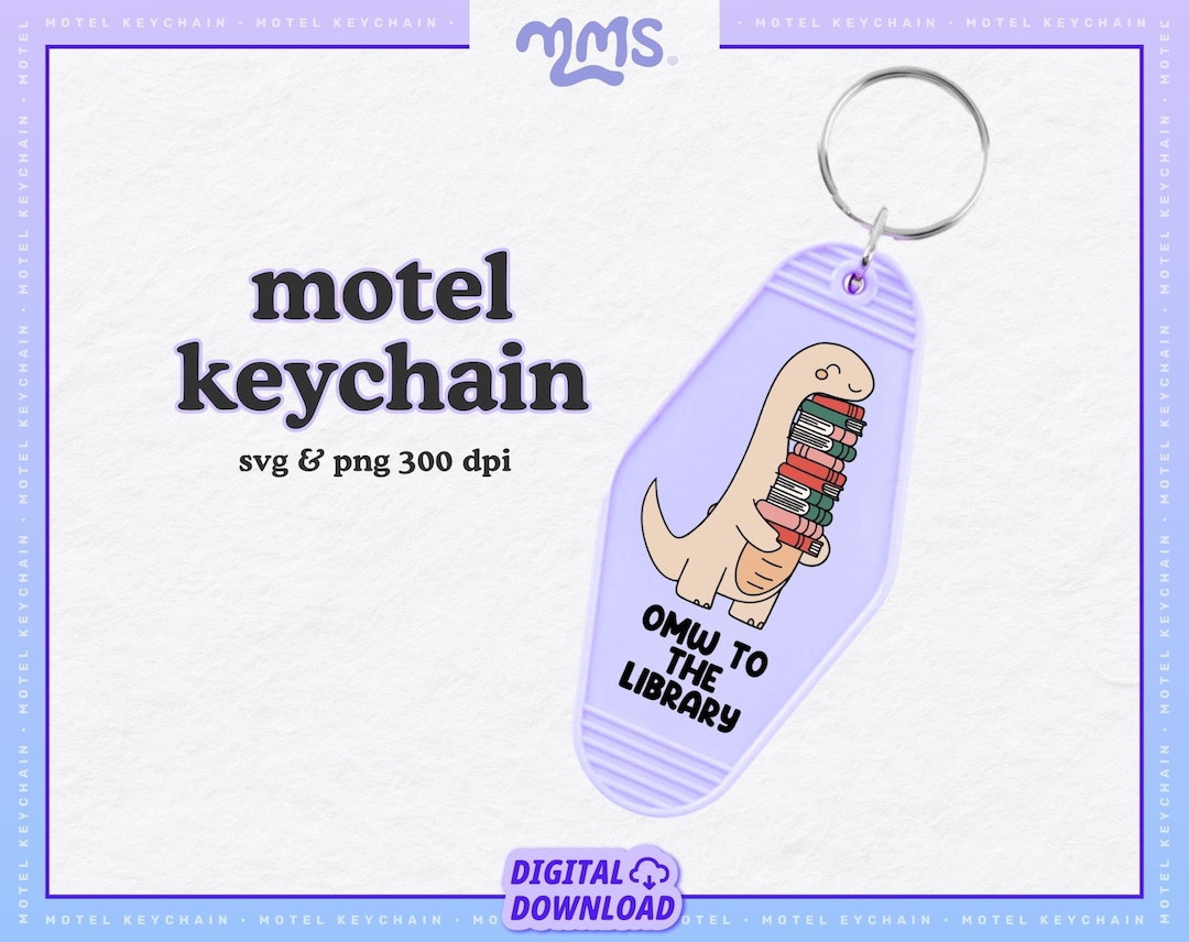 Motel Keychain Svg Cut File for Cricut & Silhouette, Cute Keychain ...