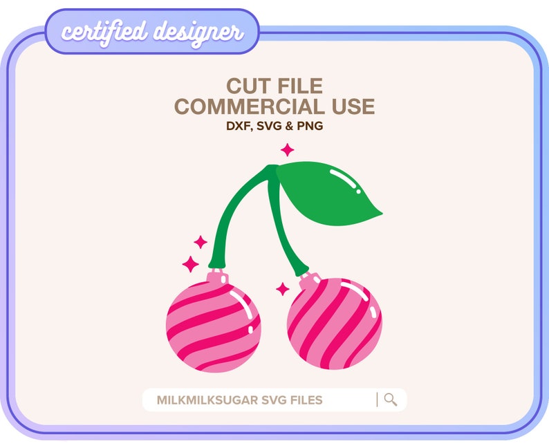 CHRISTMAS CHERRIES Svg Cut File for Cricut or Silhouette - Etsy