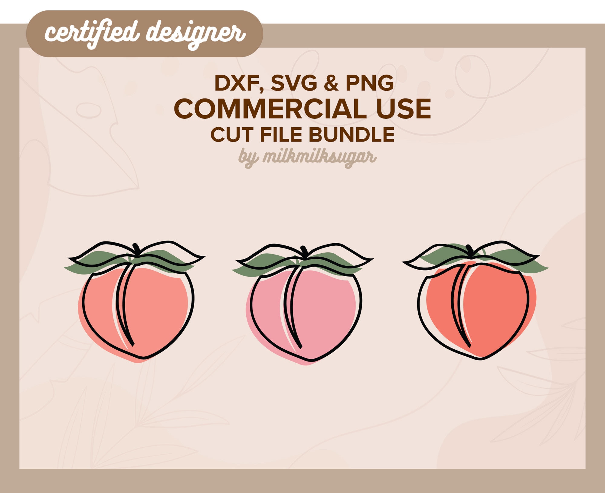 PEACHES SVG Cut File for Cricut or Silhouette Fruit - Etsy
