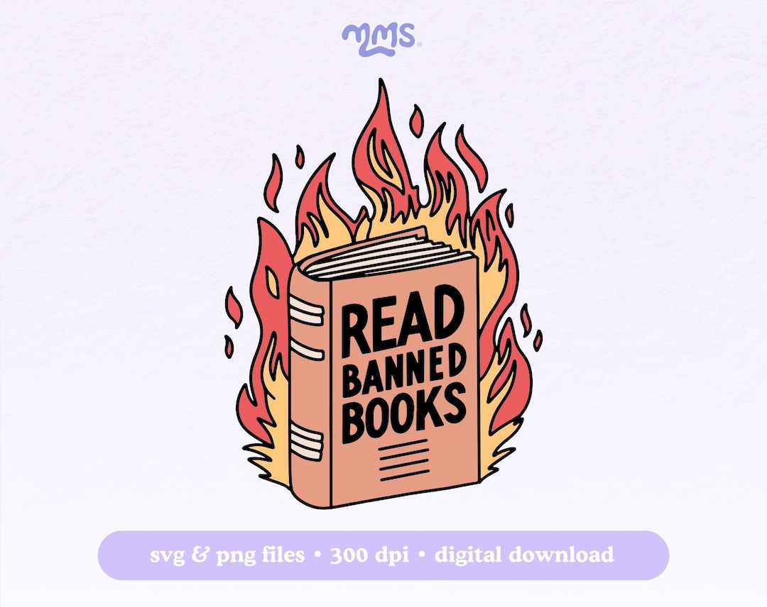 Read Banned Books Svg Cut File for Cricut, Booktok, Book Lover Svg ...