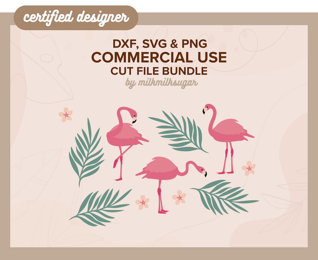 FLAMINGO SVG Pattern Cut File for Cricut or Silhouette, Flamingo ...