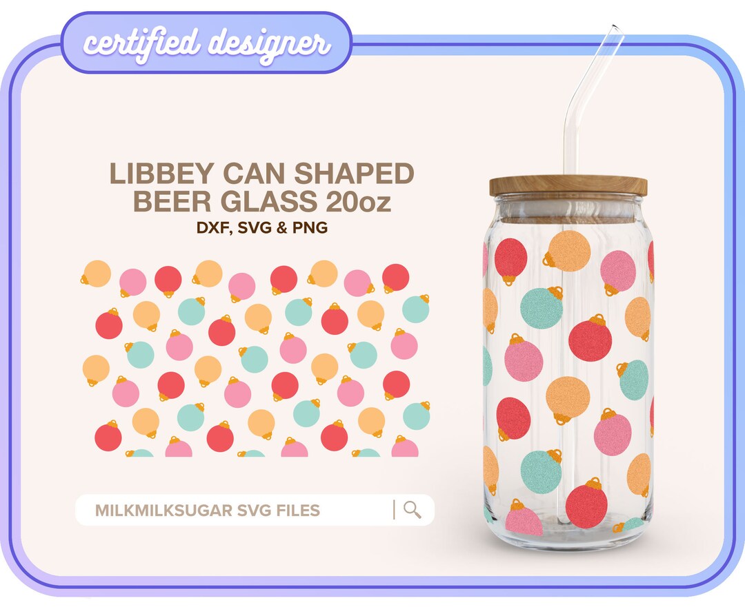 Adornos navideños SVG para latas de Libbey de 20 oz, vasos, vasos ...