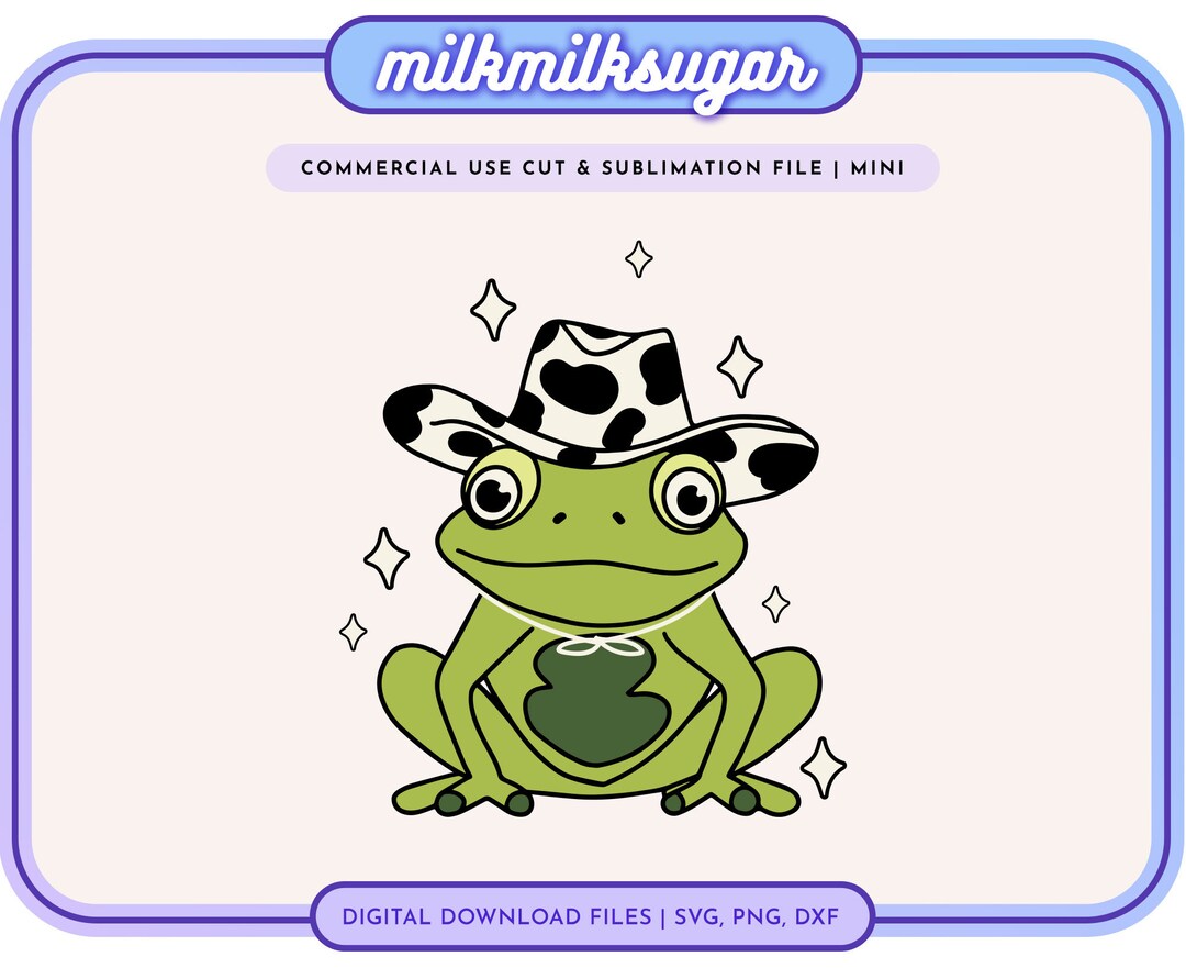 CUTE COWBOY FROG Svg Cut File for Cricut and Silhouette Cute - Etsy