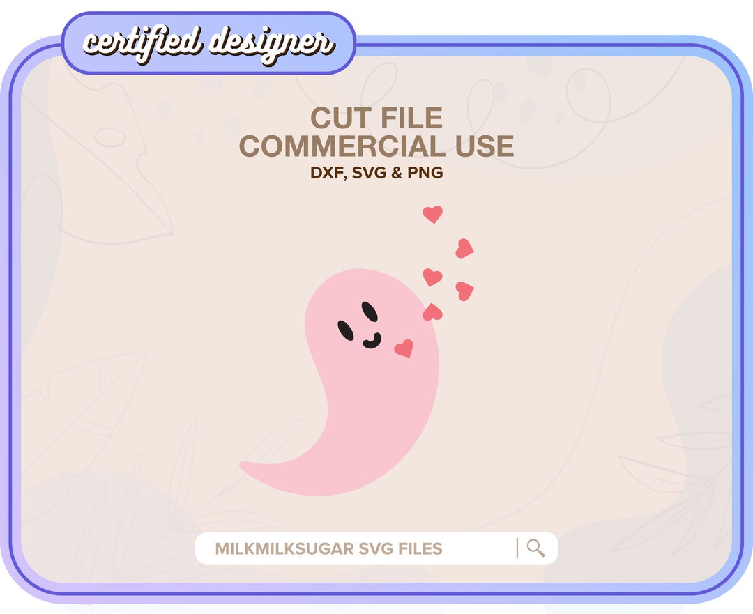 NEVER GHOST U SVG Cut File for Cricut or Silhouette, Happy Cute Ghost ...