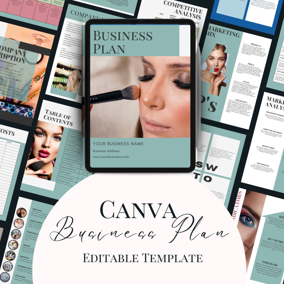 Business Plan Template Canva Editable Template Business - Etsy