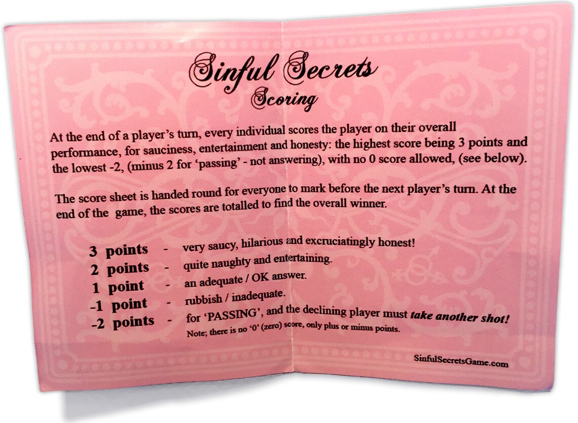 Sinful Secrets: a Naughty Sexy Pocket Adult Fun Card Game for | Etsy