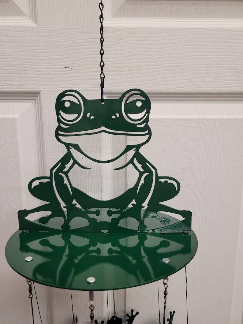 Frog Wind Chime, Plasma Cut Steel, Outdoor Indoor Decor - Etsy