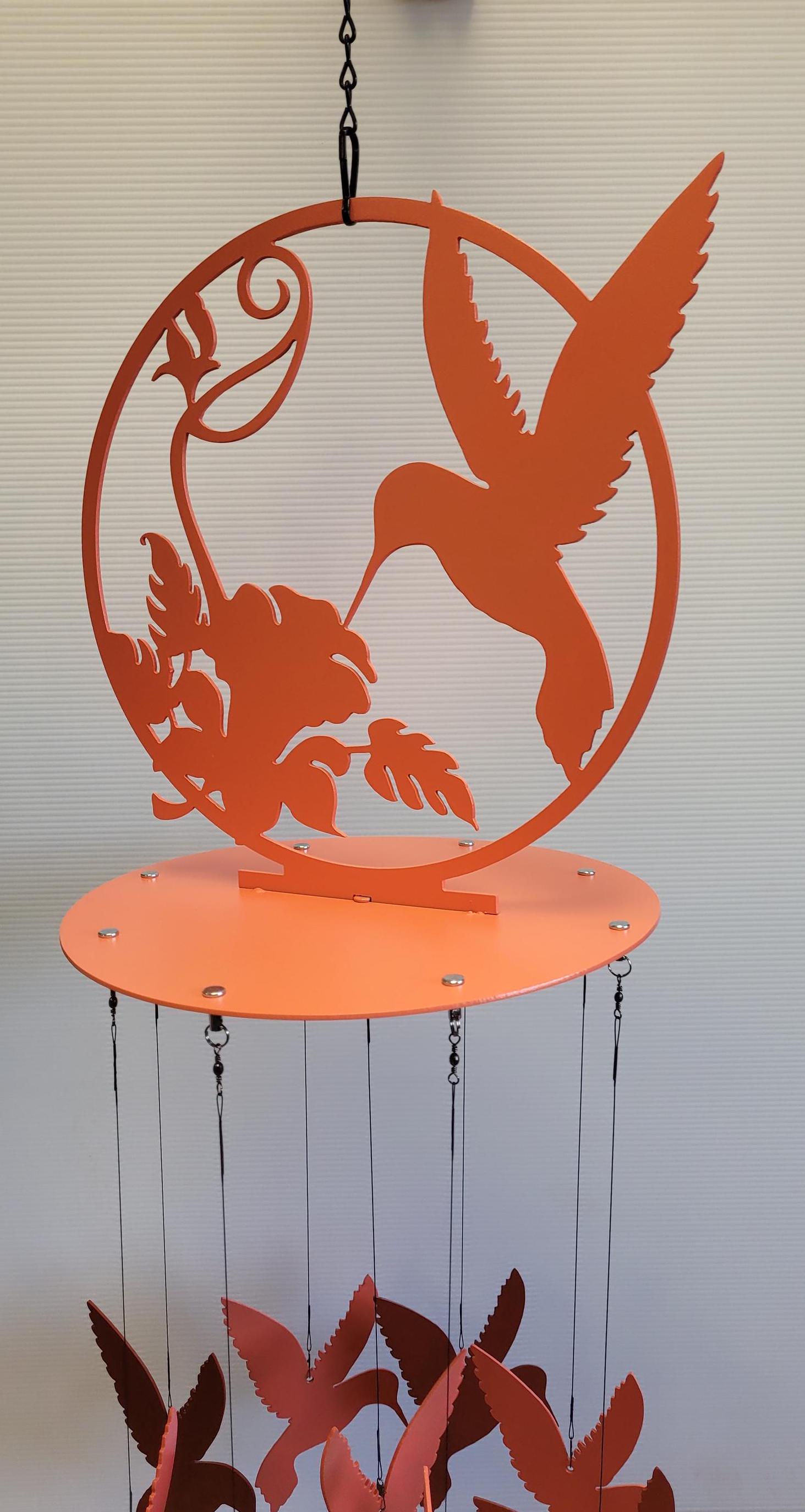 Hummingbird Wind Chime: Plasma Cut Steel Bird Metal Art - Etsy