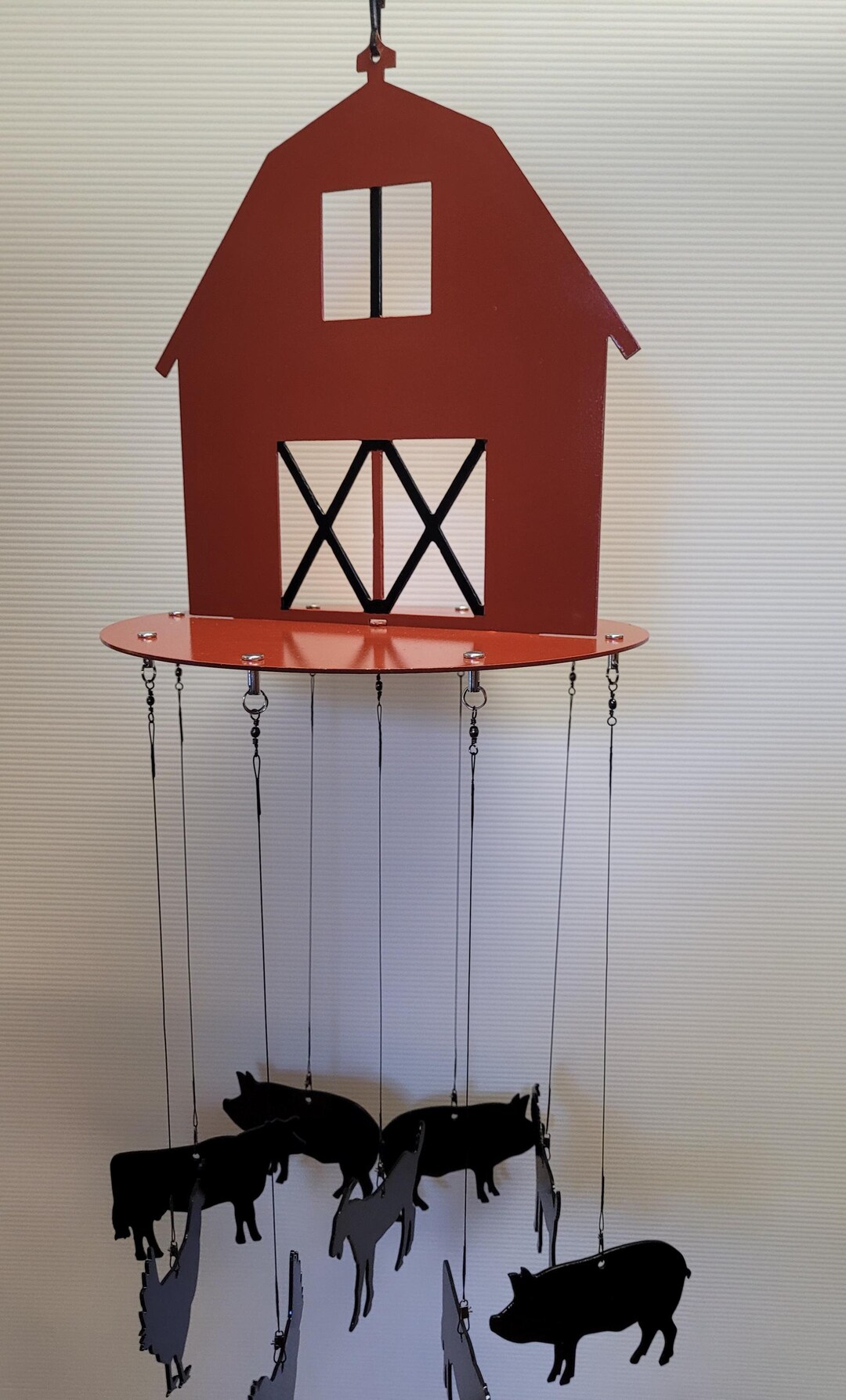 Metal Barn Wind Chime: Farm Animal Decor, Plasma Cut Steel - Etsy