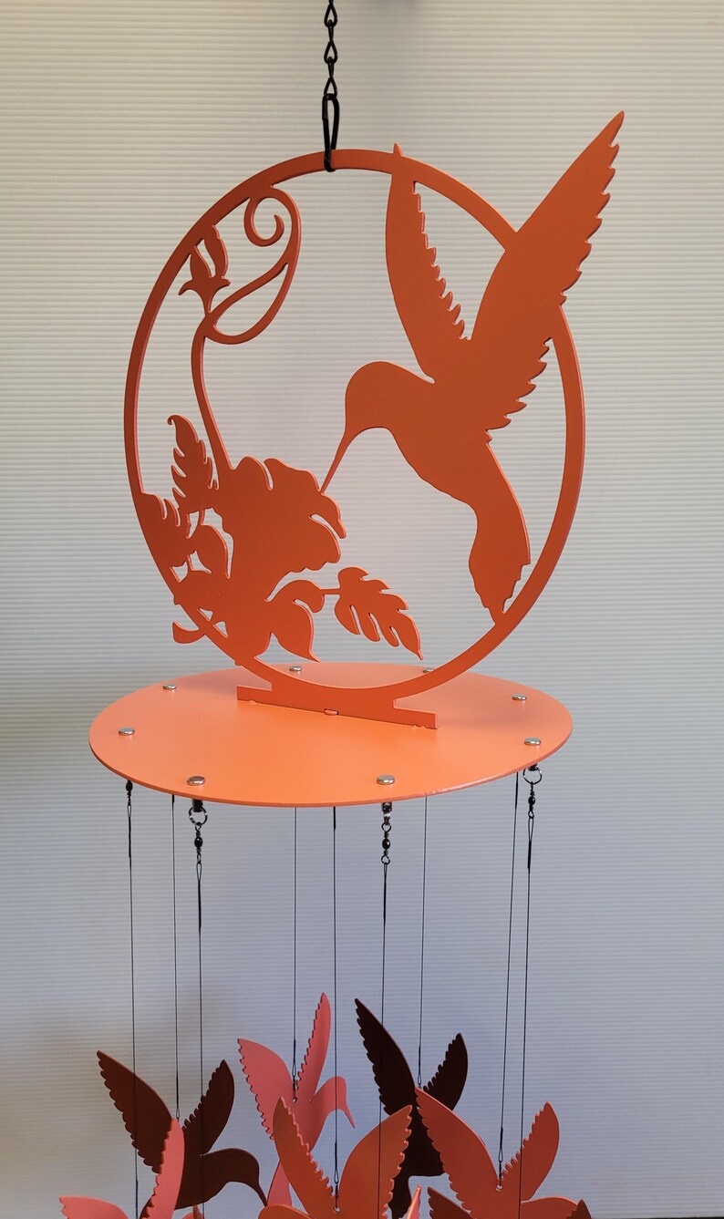 Hummingbird Wind Chime: Plasma Cut Steel Bird Metal Art - Etsy