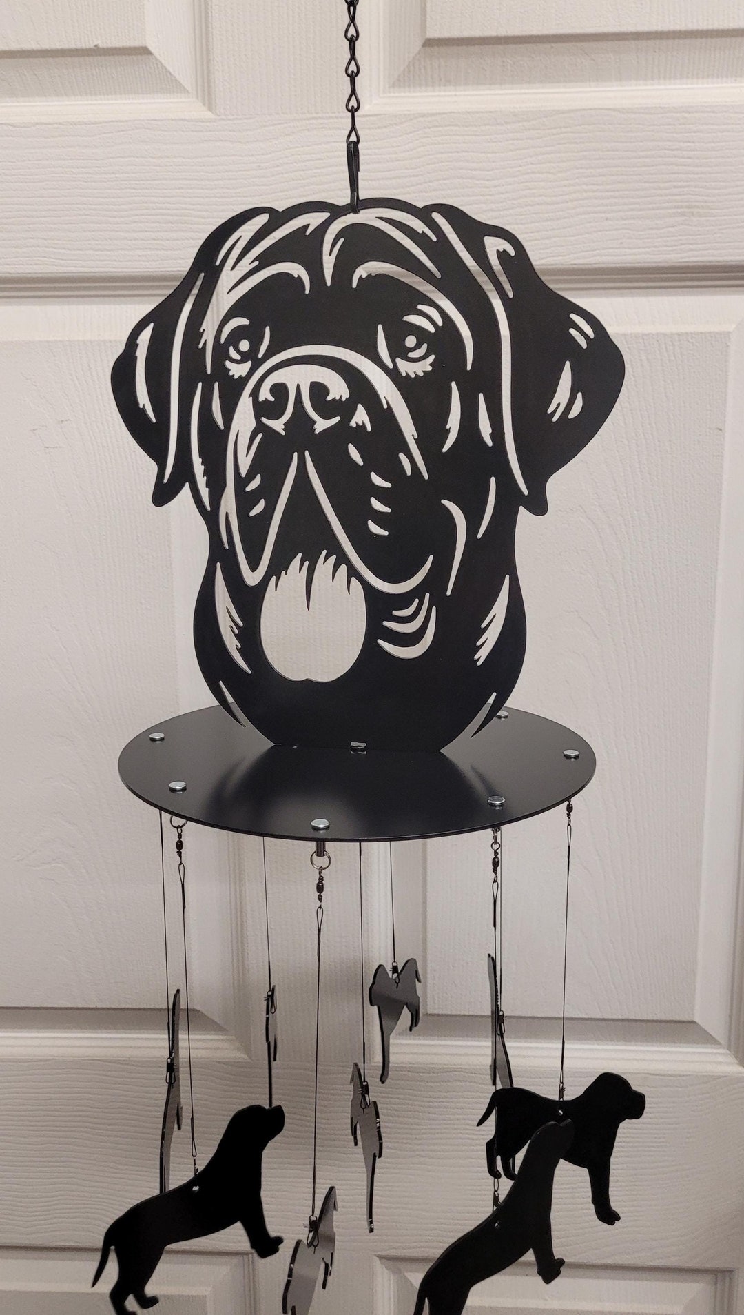 Metal English Mastiff Wind Chime: Plasma Cut Steel Dog Decor - Etsy