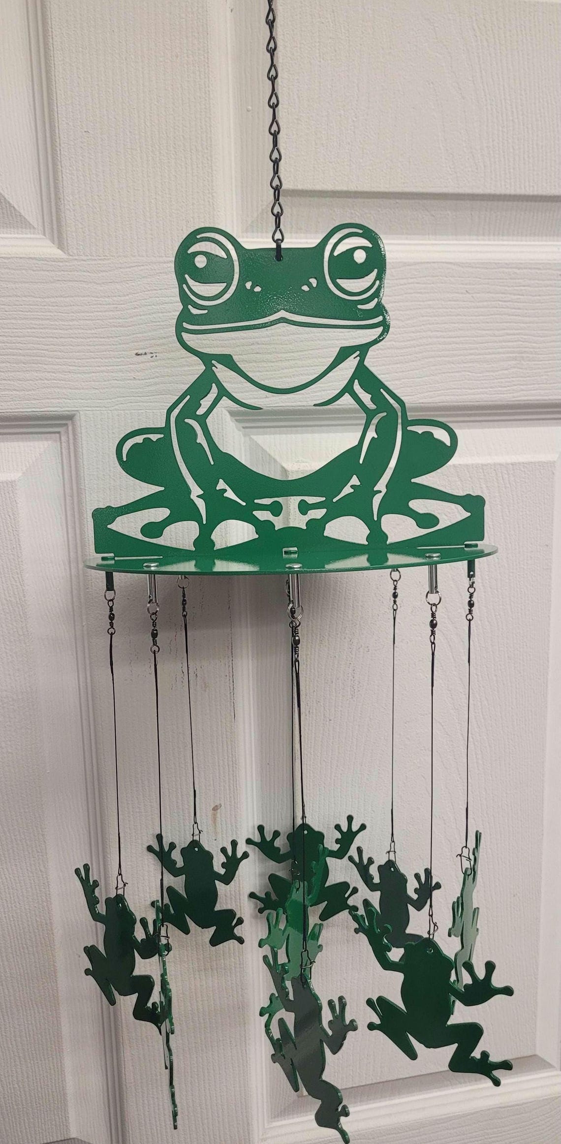 Frog Wind Chime, Plasma Cut Steel, Outdoor Indoor Decor - Etsy