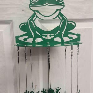 Frog Wind Chime, Plasma Cut Steel, Outdoor Indoor Decor - Etsy