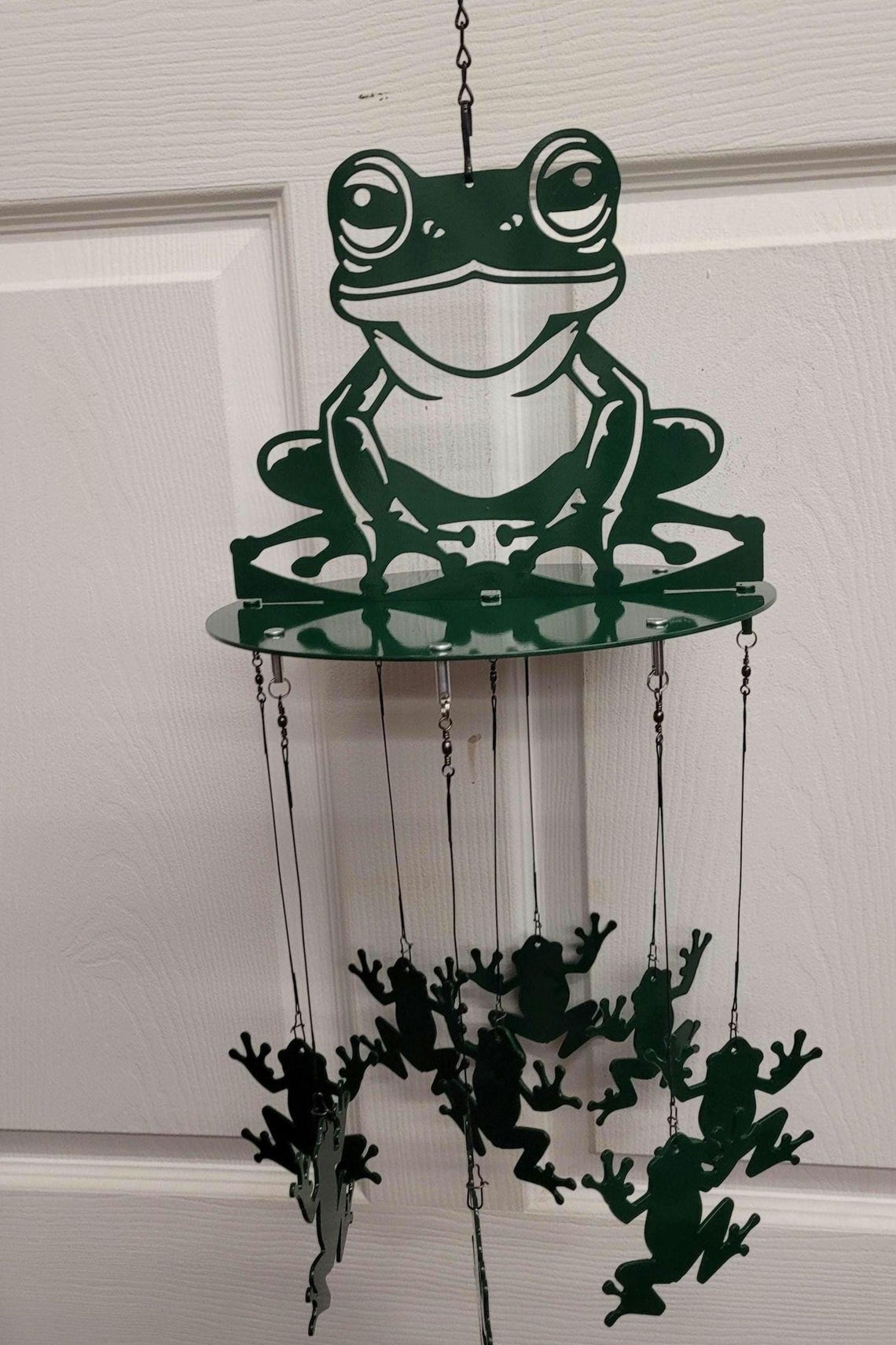 Frog Wind Chime, Plasma Cut Steel, Outdoor Indoor Decor - Etsy