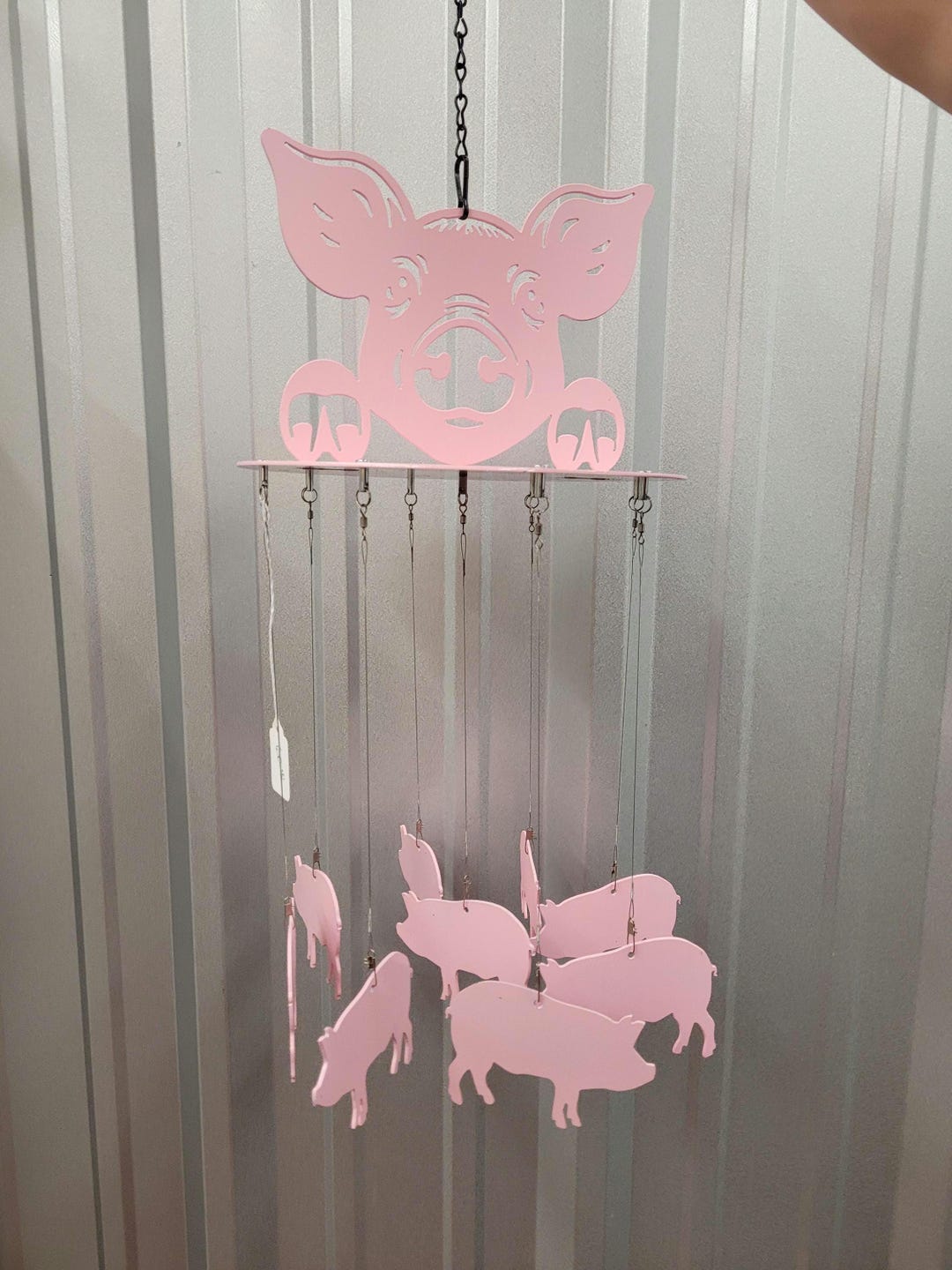 Metal Pig Wind Chime: Farmhouse Decor, Plasma Cut Steel - Etsy