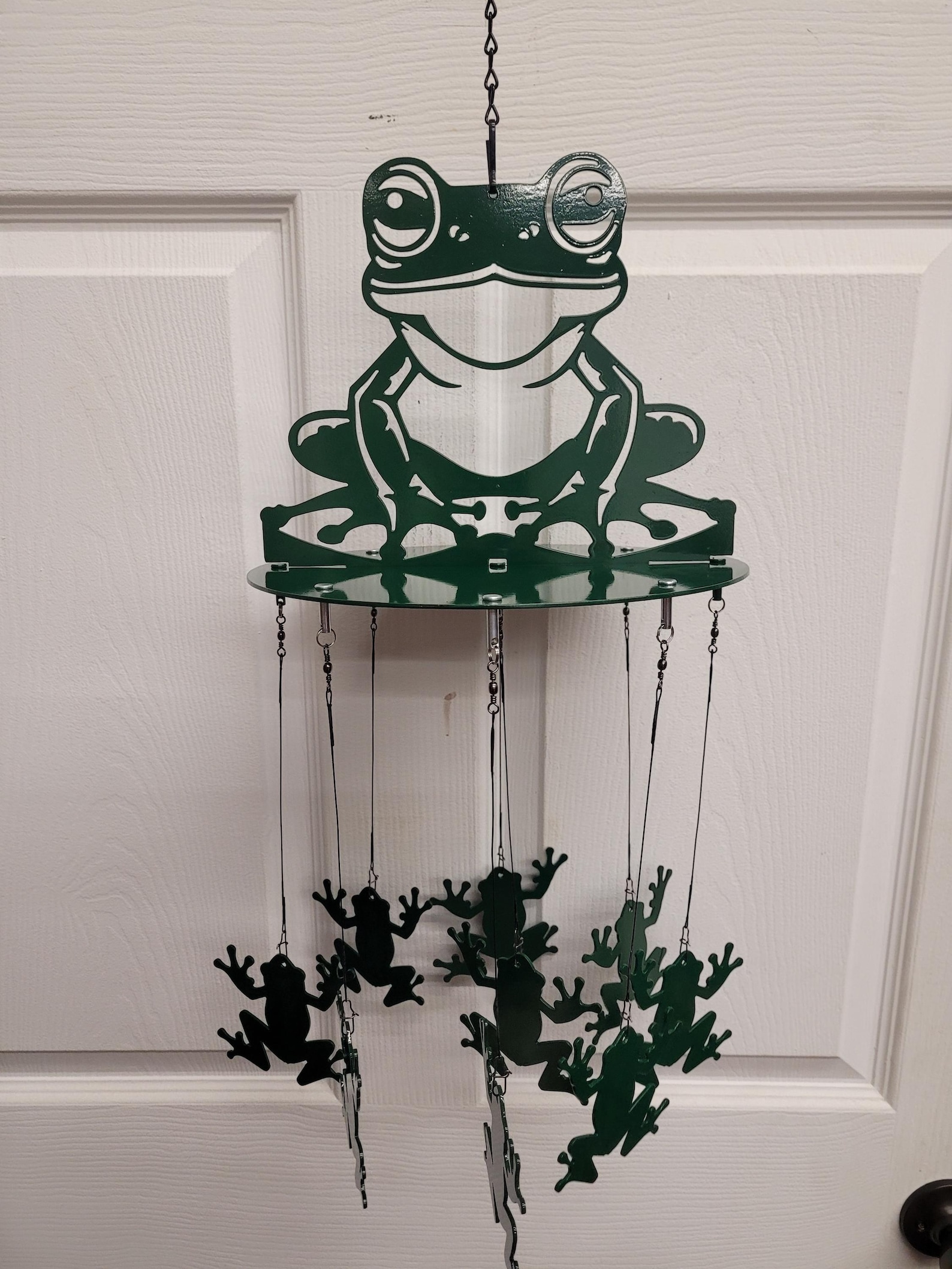 Frog Wind Chime, Plasma Cut Steel, Outdoor Indoor Decor - Etsy
