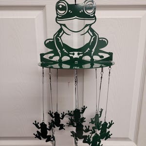 Frog Wind Chime, Plasma Cut Steel, Outdoor Indoor Decor - Etsy