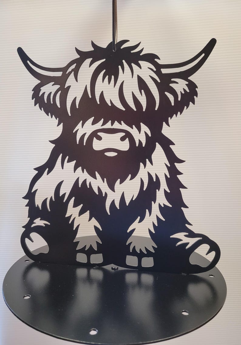 Metal Baby Highland Cow Wind Chime: Farmhouse Decor - Etsy