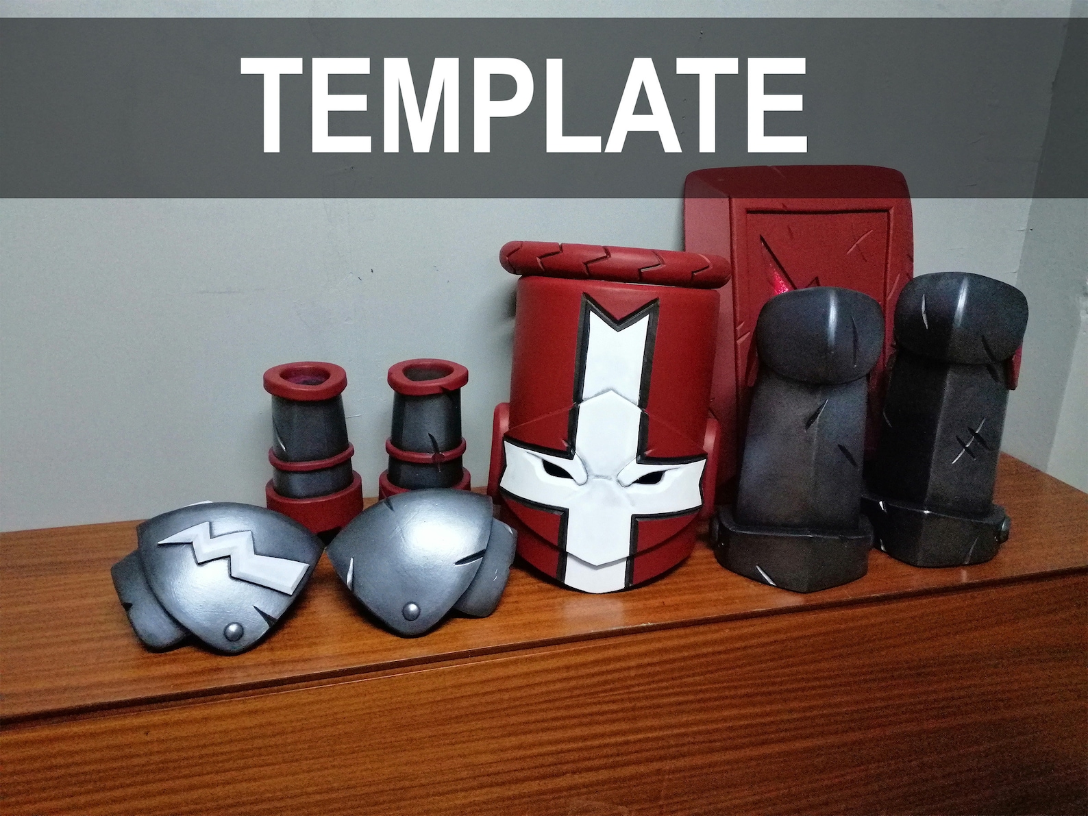 Castle Crasher Costume Template armor Shield Helmet - Etsy