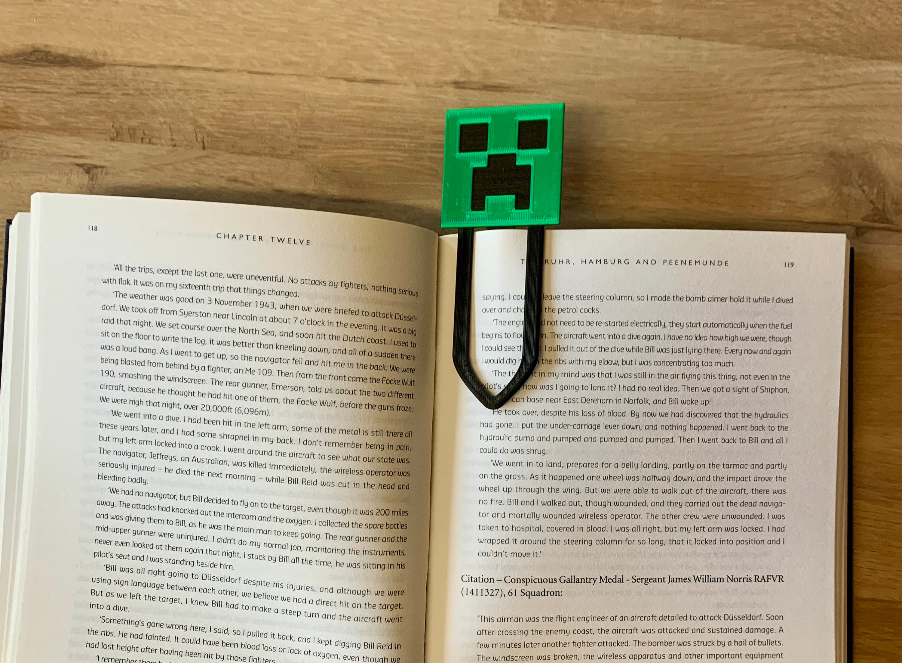 Minecraft Inspired 3D Printed Creeper Bookmark | Etsy
