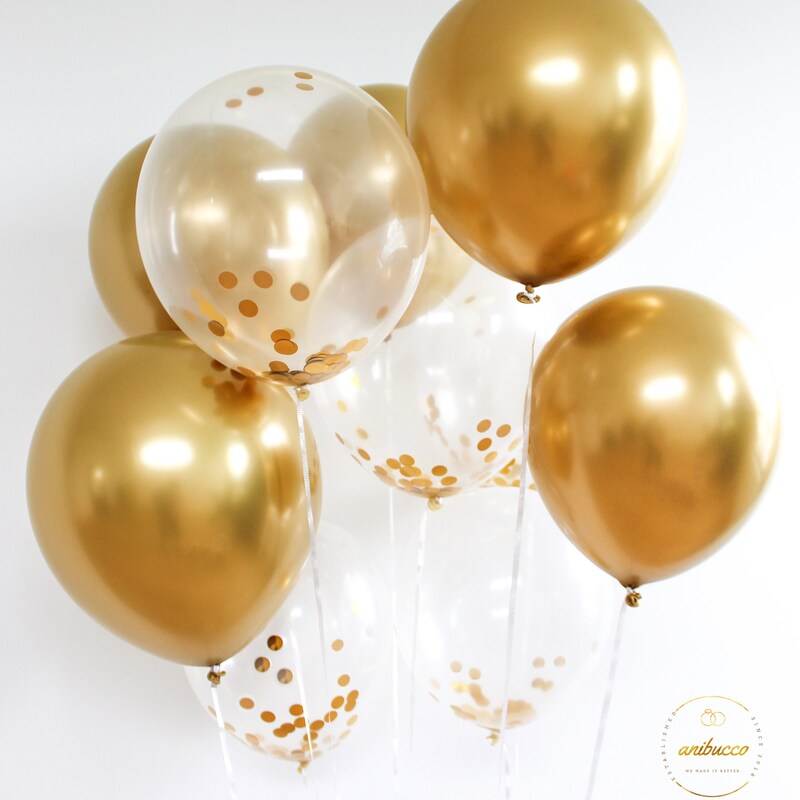 Gold Metallic Balloons - Etsy
