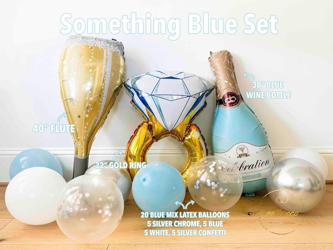 Bachelorette Balloons Something Blue Theme Last Toast on Coast Beach ...