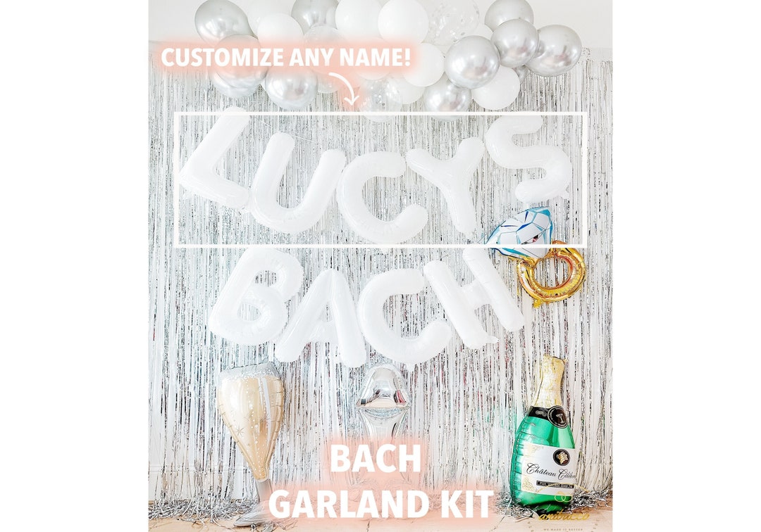 26 Inch White Custom Balloons Garland Kit Bachelorette Party ...