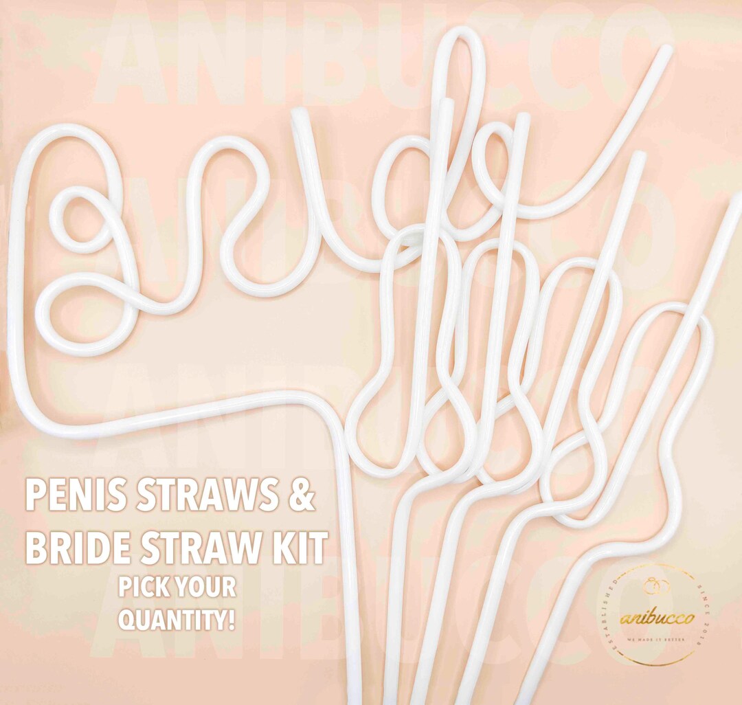 White Swirly Bachelorette Straws +bride Straw for Bachelorette Party ...