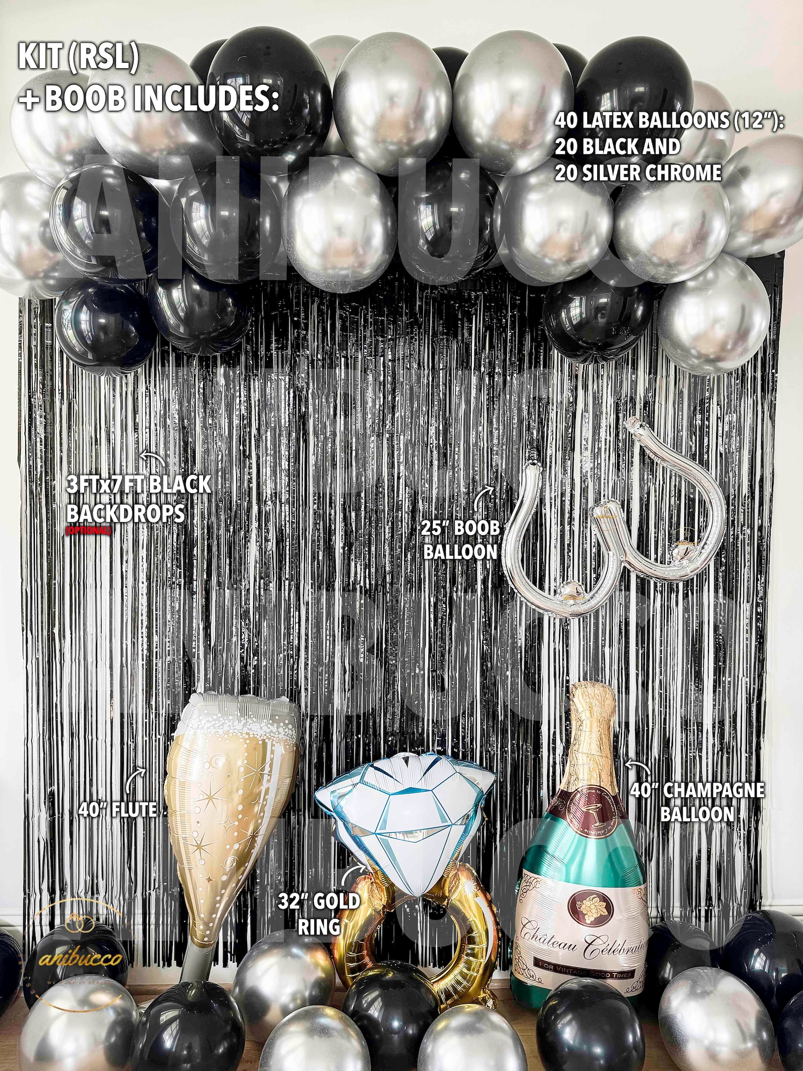 Mini RIP Single Life Garland-black+silver Bachelorette Balloons,bride ...