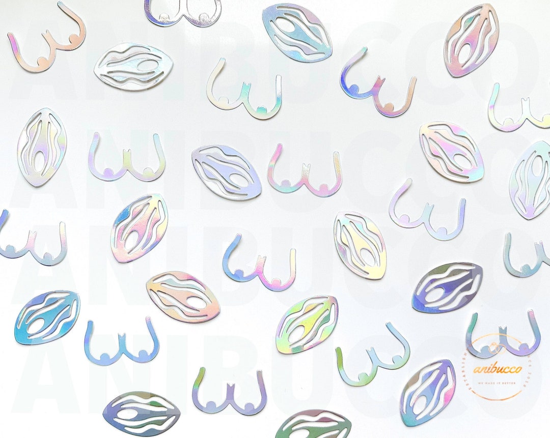 Holographic Boob Vulva Confetti Titi Confetti Bachelorette Party