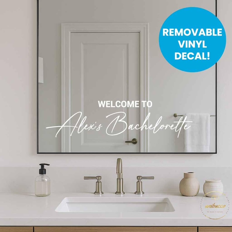 Custom Vinyl Decals for Mirror | Personalized Removable Sticker for ...
