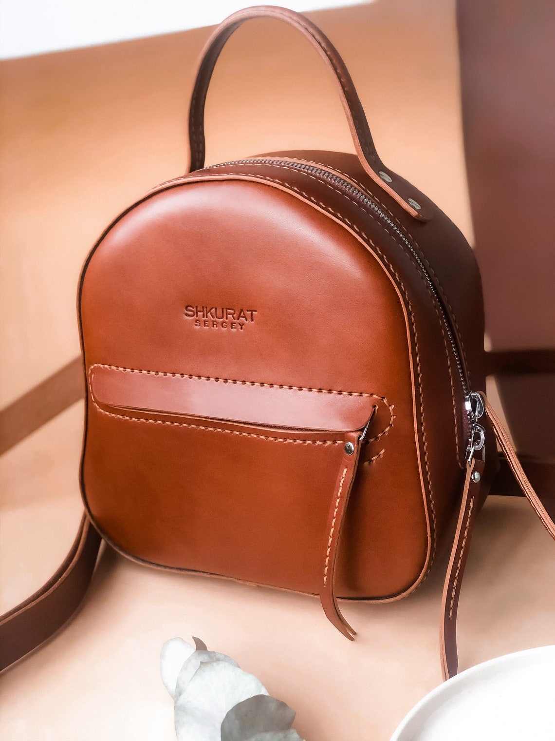 Mini mochila convertible para mujer mochila pequeña de cuero | Etsy