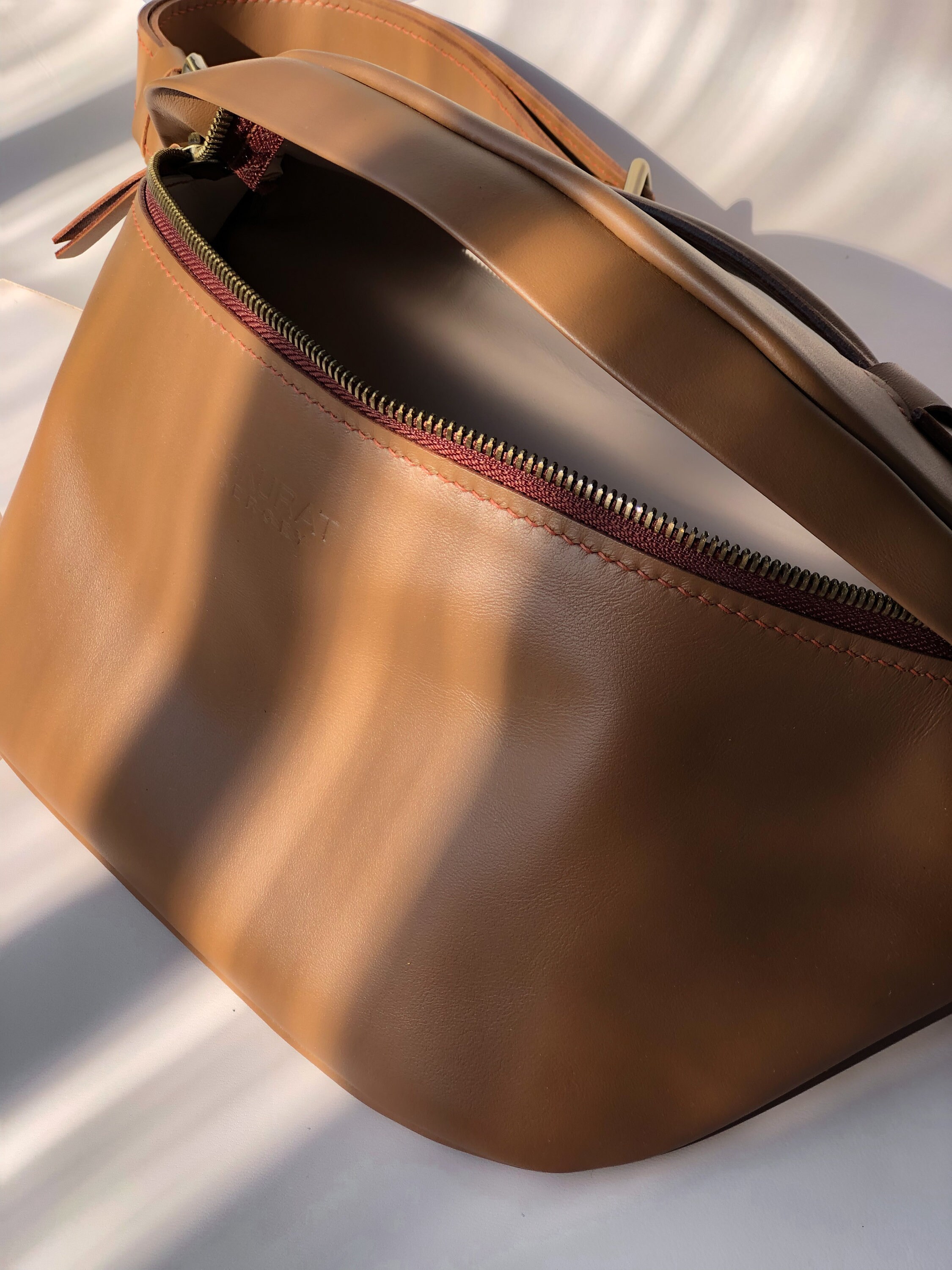 Bronze bum bags for women. Handmade leather fanny pack | Etsy