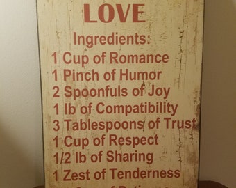 Recipe for love | Etsy