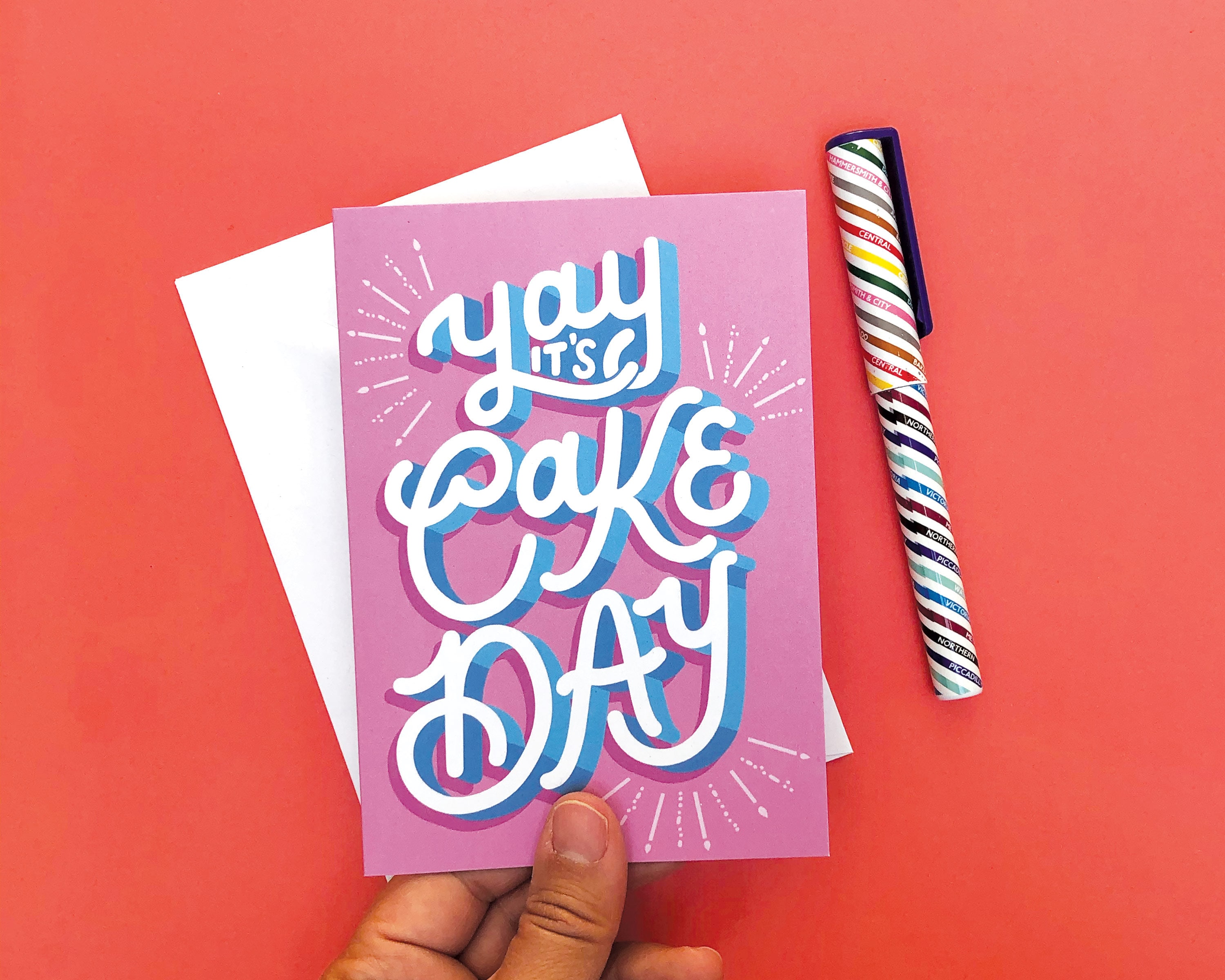 Yay It's Cake Day 3 Pack Birthday Card Hand Drawn - Etsy