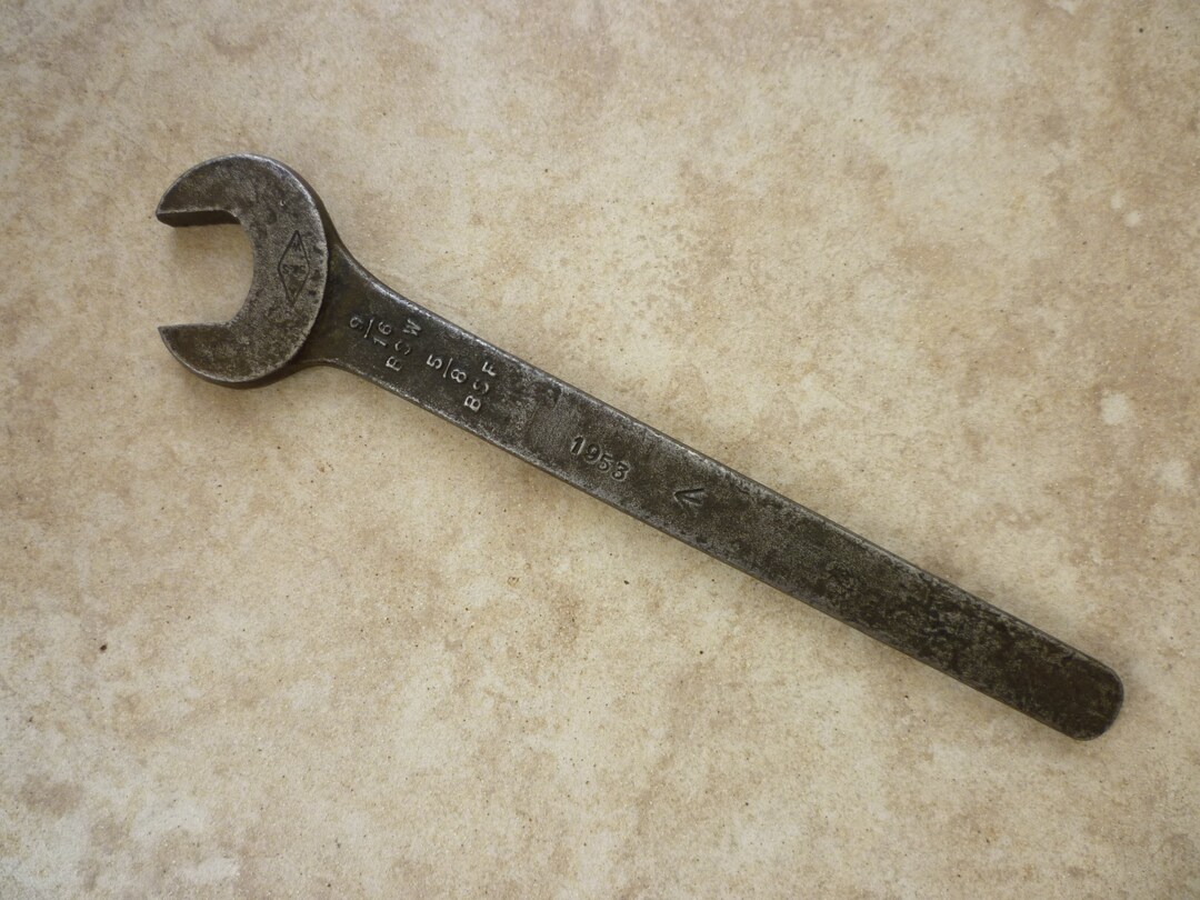 Vintage Military Spanner 9/16 BSW 5/8 BSF, Single Ended, by Armstrong ...