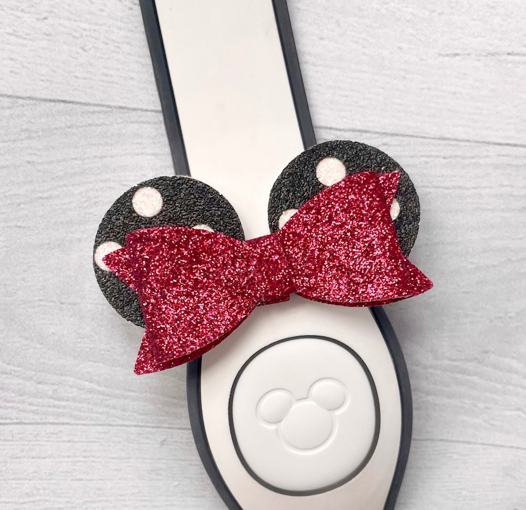 Classic Red Ear Band Bow | Magic Band Bow - Etsy