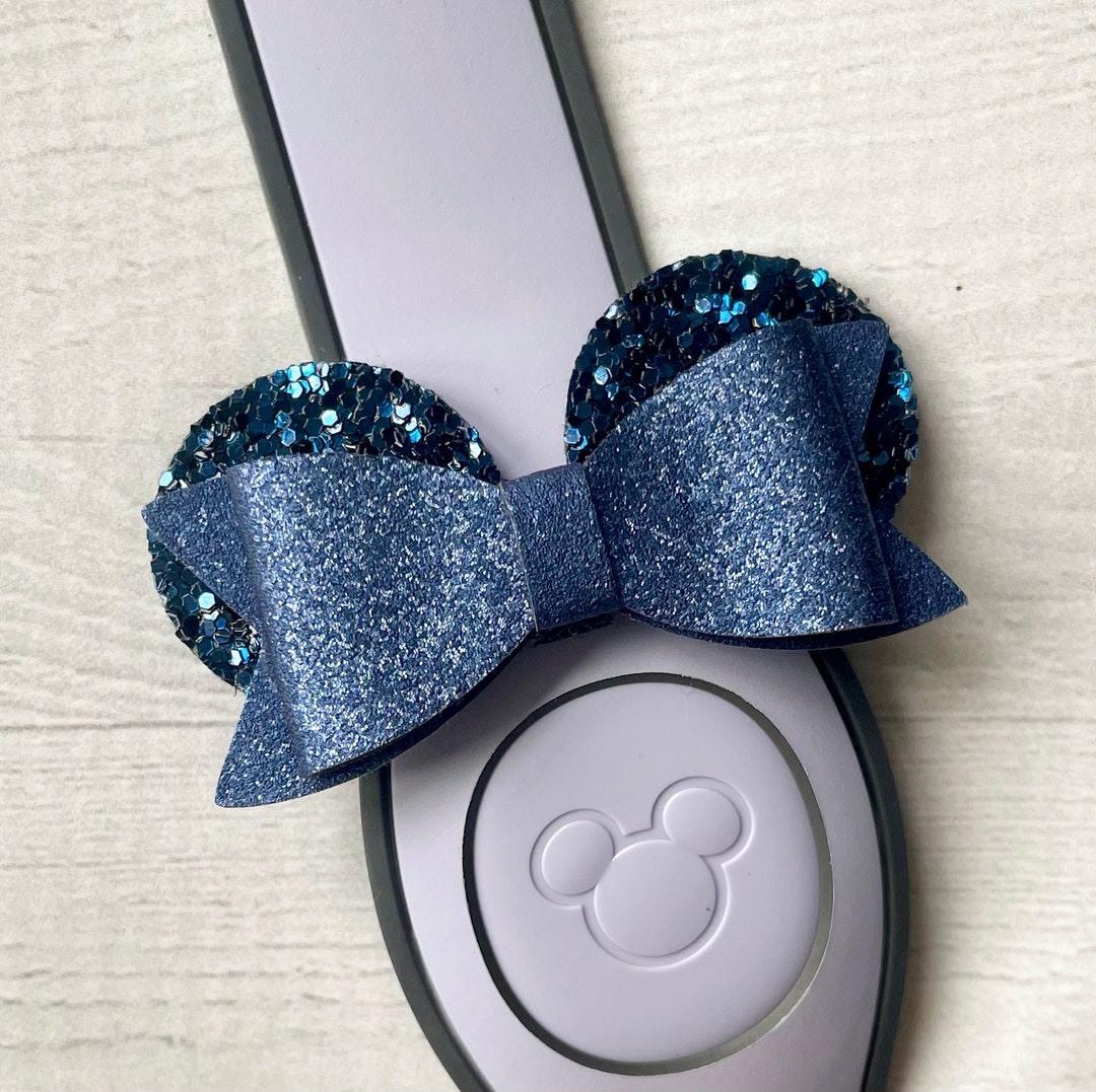 Navy Blue Classic Simplicity Ear Band Bow | Magic Band Bow - Etsy