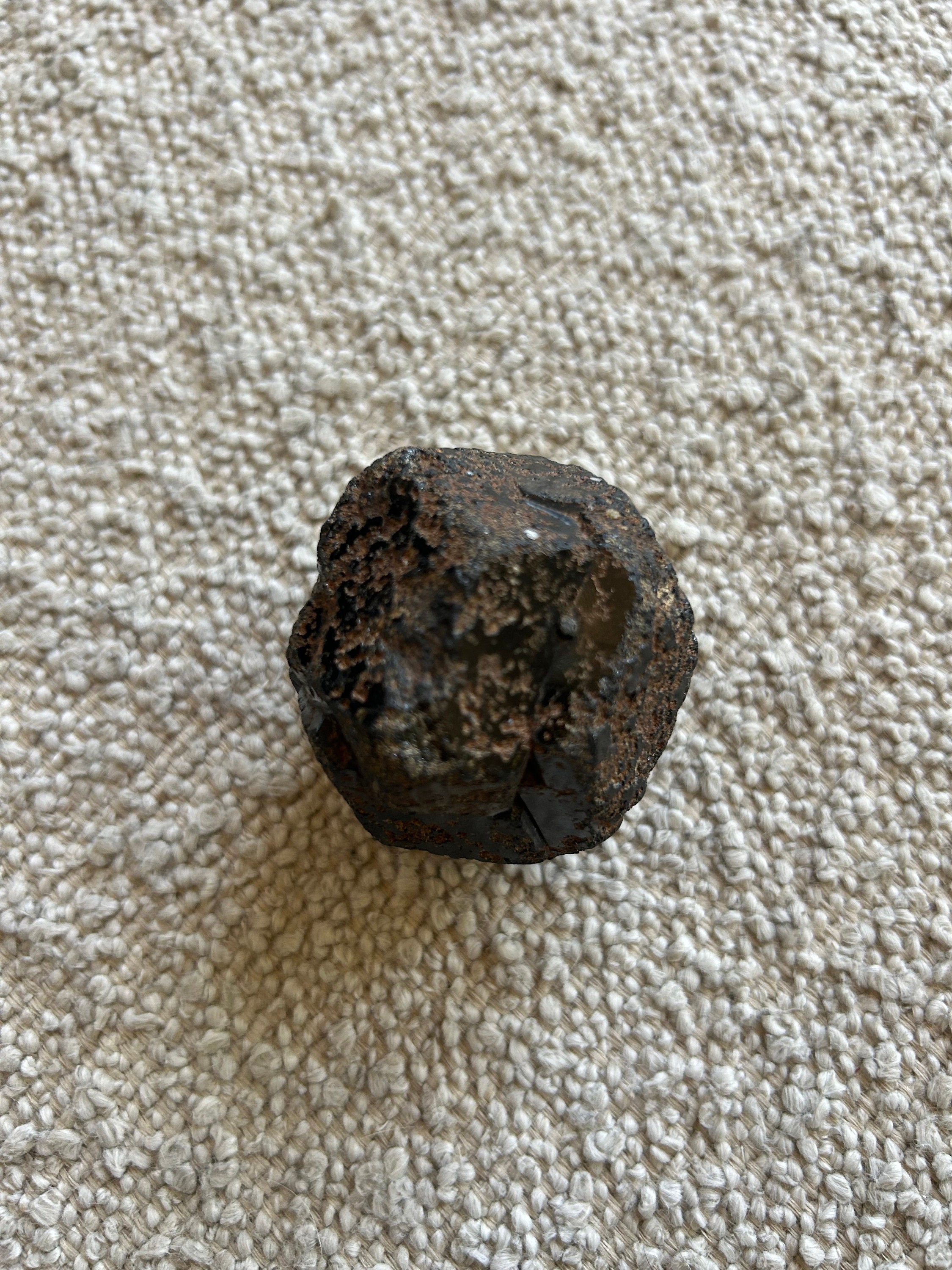 Raw Black Andradite Garnet Palm Stone Etsy