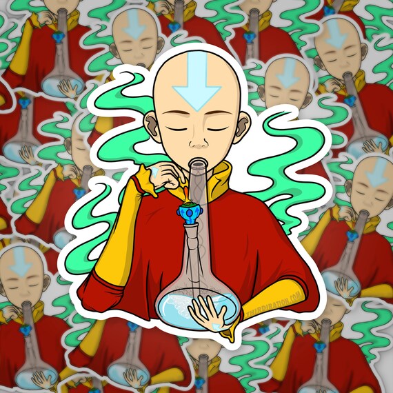 Aang's Higher State Avatar Cannabis Sticker - Etsy