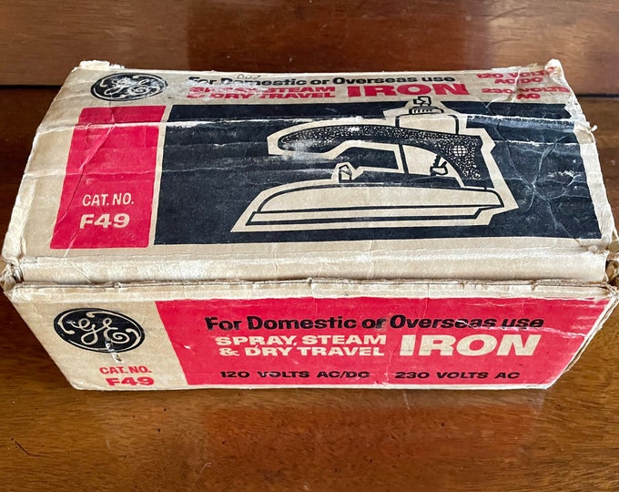 Vintage GE Spray, Steam & Dry Electric Travel Iron Model F49 - Etsy