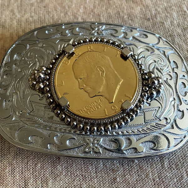 Silver Dollar Belt Buckle - Etsy