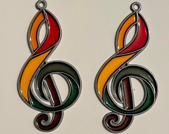 Stained Glass Musical Notes - Etsy