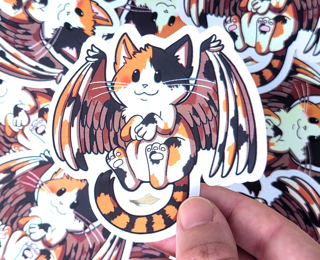 Tressym - Cute Dungeons and Dragons TTRPG Winged Cat 3 in Waterproof ...