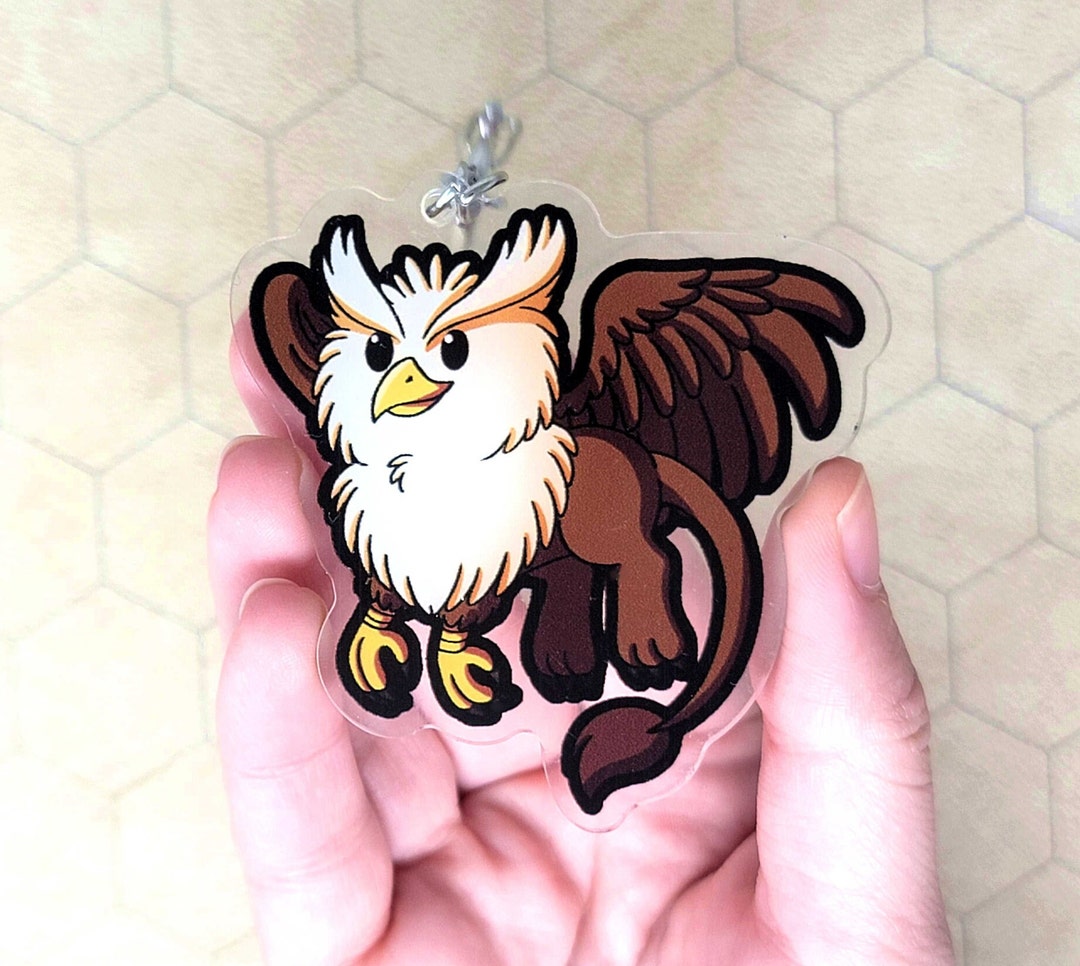 Griffin - Cute Dungeons and Dragons TTRPG Double Sided 2.5 in Acrylic ...