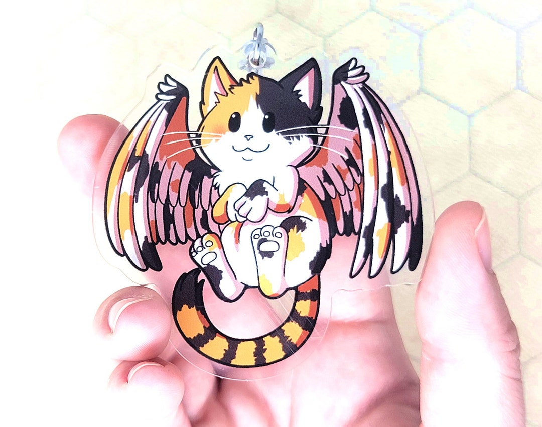 Tressym - Cute Dungeons and Dragons Winged Cat TTRPG Double Sided 2.5 ...