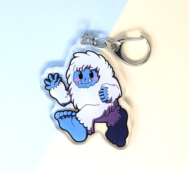Yeti Cute Cryptid Abominable Snowman 2.5 in Double-sided Acrylic ...