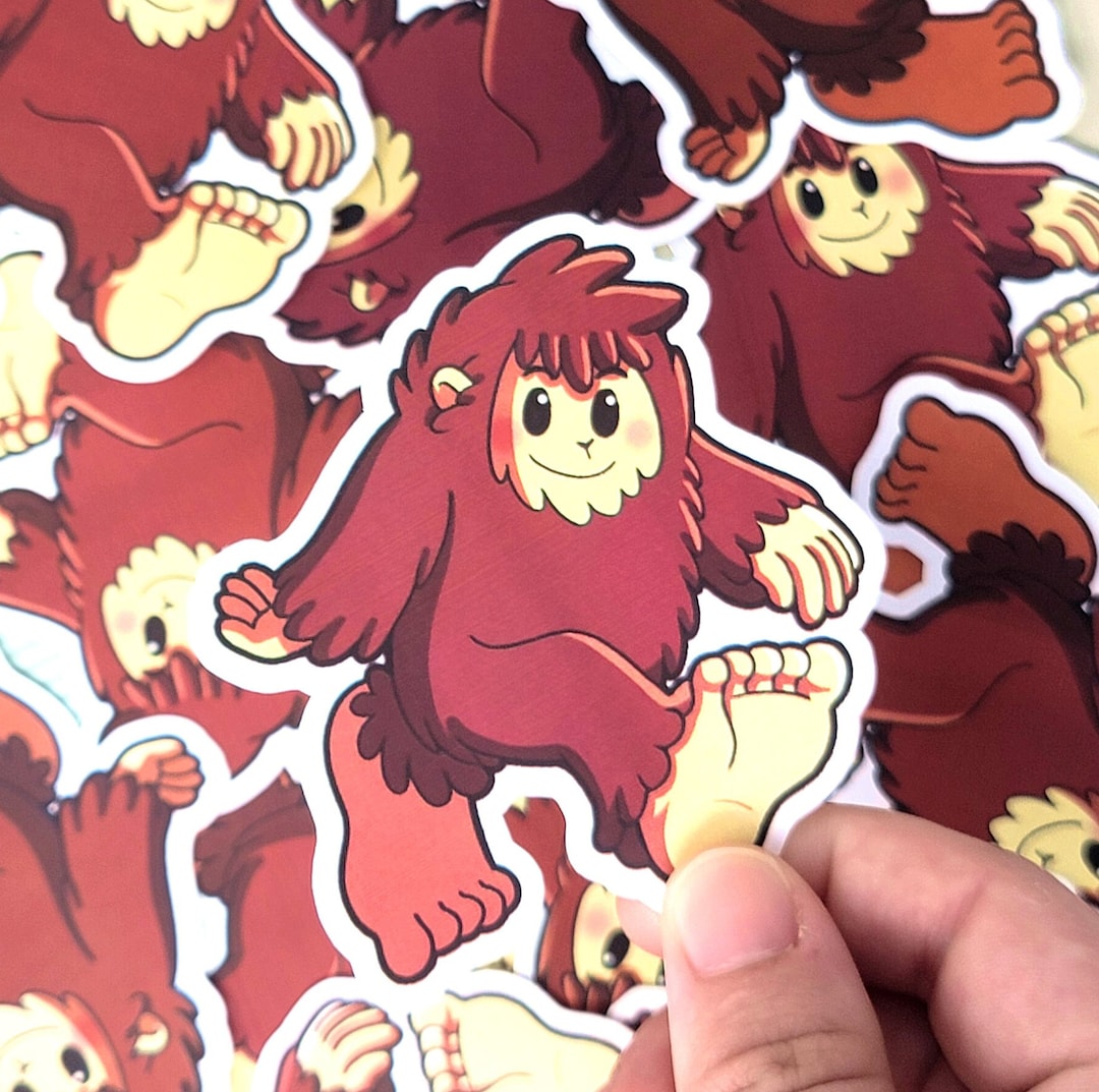Bigfoot - Cute Cryptid Sasquatch 3 in Waterproof Vinyl Sticker - Etsy