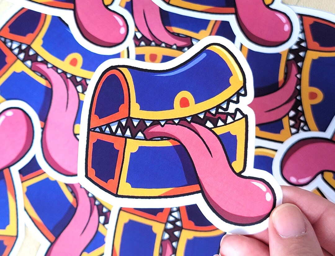 Mimic - Cute Dungeons and Dragons TTRPG 3 in Waterproof Vinyl Sticker ...